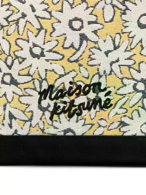 Maison Kitsuné Floral-print Tote Bag - Neutrals
