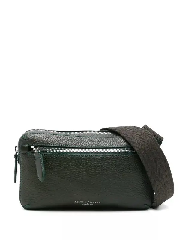 ASPINAL OF LONDON Reporter Messenger Bag - Green