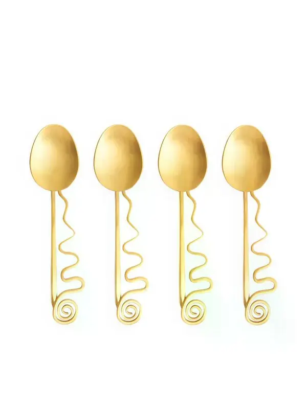 L'Objet Spirale Cocktail Spoon Set - Gold