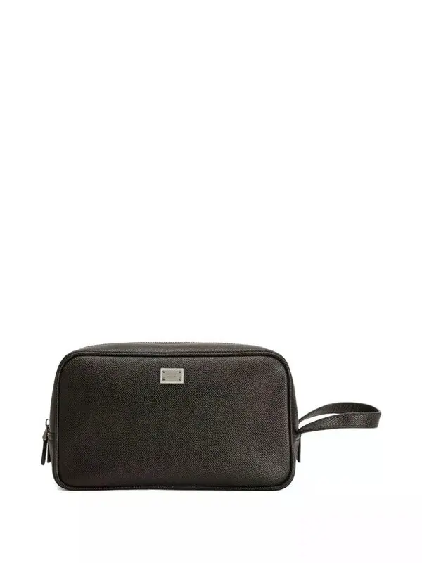 Dolce & Gabbana Logo-plaque Wash Bag - Black