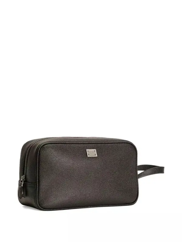 Dolce & Gabbana Logo-plaque Wash Bag - Black