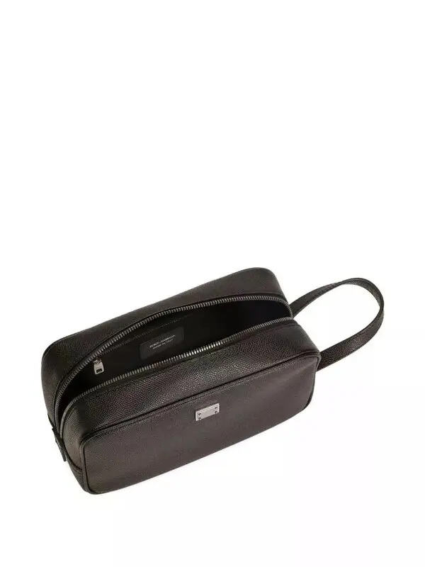 Dolce & Gabbana Logo-plaque Wash Bag - Black