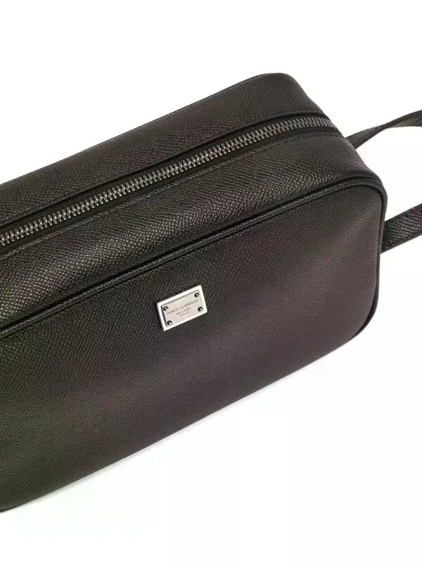 Dolce & Gabbana Logo-plaque Wash Bag - Black