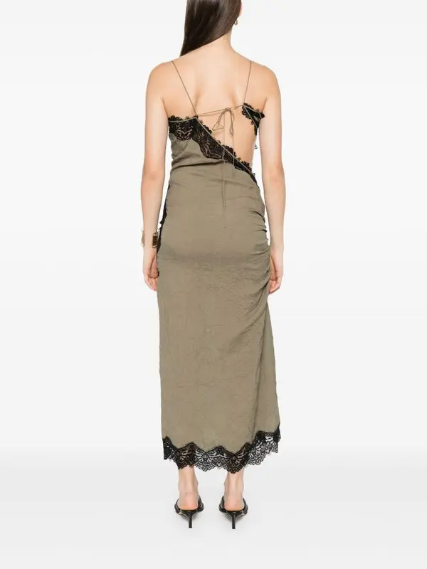 Christopher Esber Crimped Lace Slip Dress