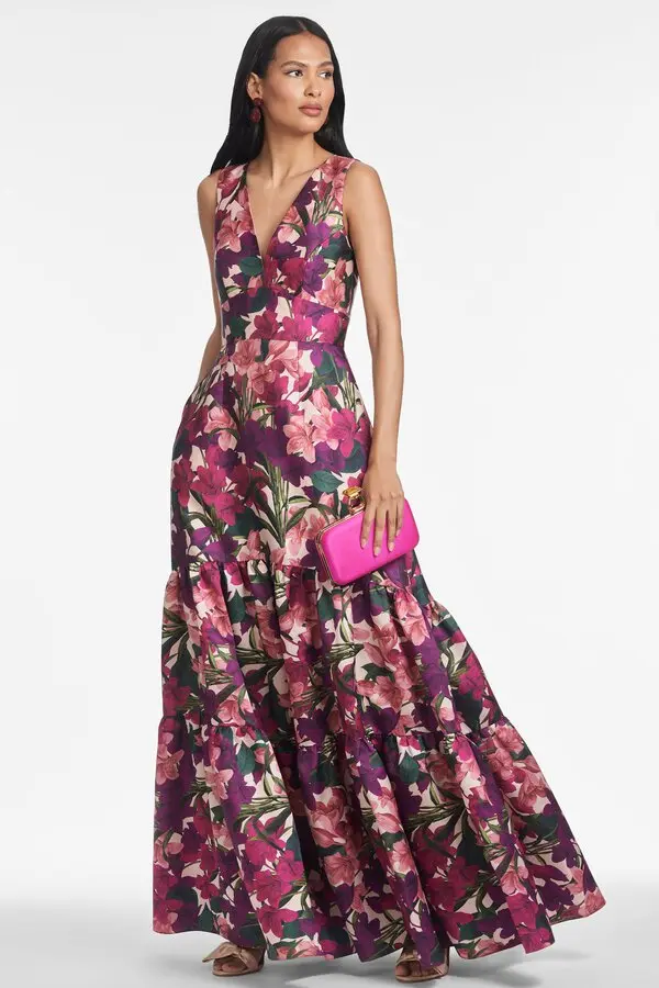 Sachin & Babi Rori Printed Gown - Casa Blanca Lillies