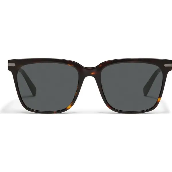 Quay Recap 56mm Small Square Sunglasses - Dark Tort/smoke