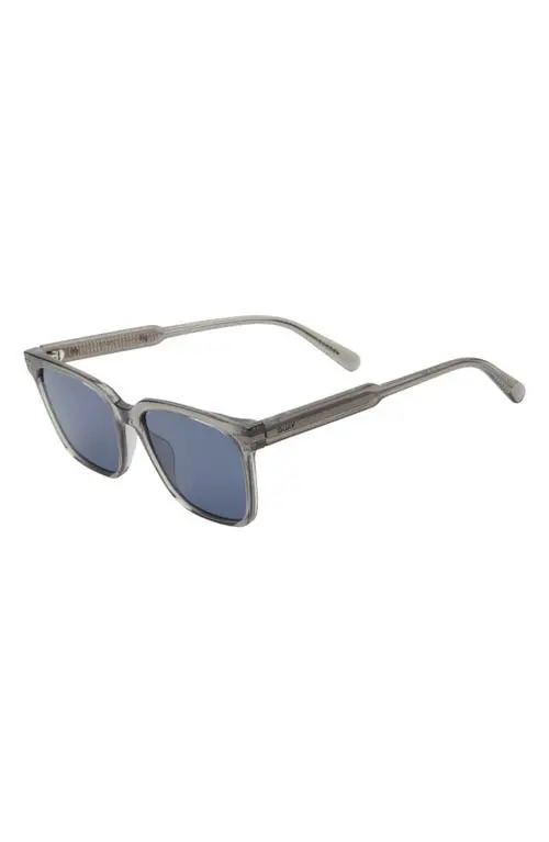 Quay Recap 56mm Small Square Sunglasses - Grey/ Navy