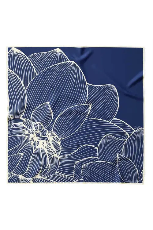 ELIZABETTA Fior Di Lotosilk Bandana - Blue