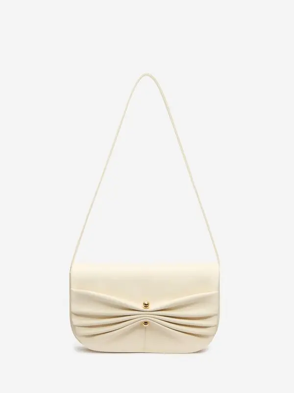 REFORMATION Maria Leather Shoulder Bag - Ivory