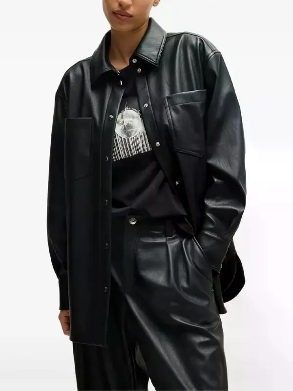 BOSS Faux-leather Overshirt