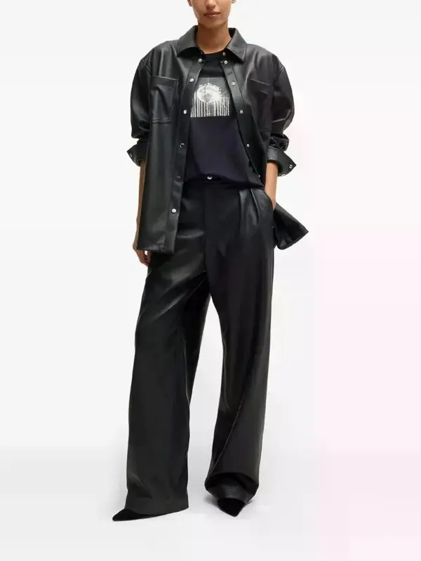 BOSS Faux-leather Overshirt
