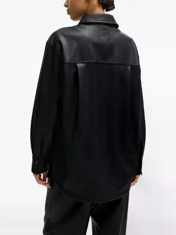BOSS Faux-leather Overshirt