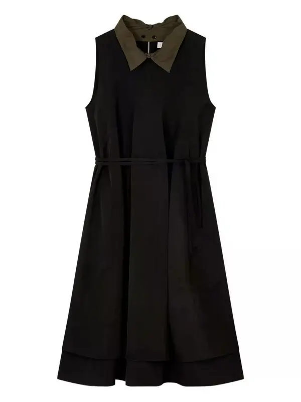 STUDIO TOMBOY Collared Belted Dress - Black