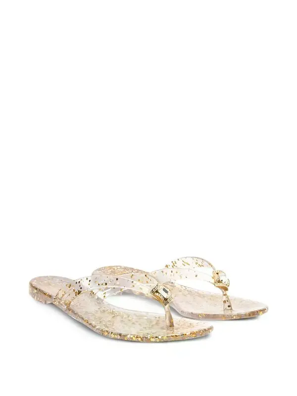 Casadei Glitter-embellished Flat Sandals