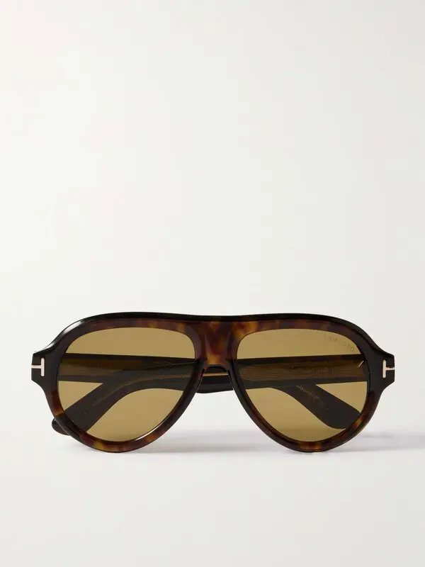 TOM FORD Icon Aviator-style Sunglasses - Dark Brown