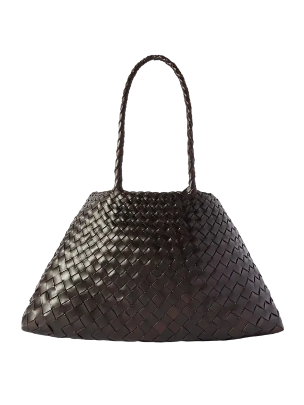 Dragon Diffusion Santa Croce Big Woven Leather Tote - Brown