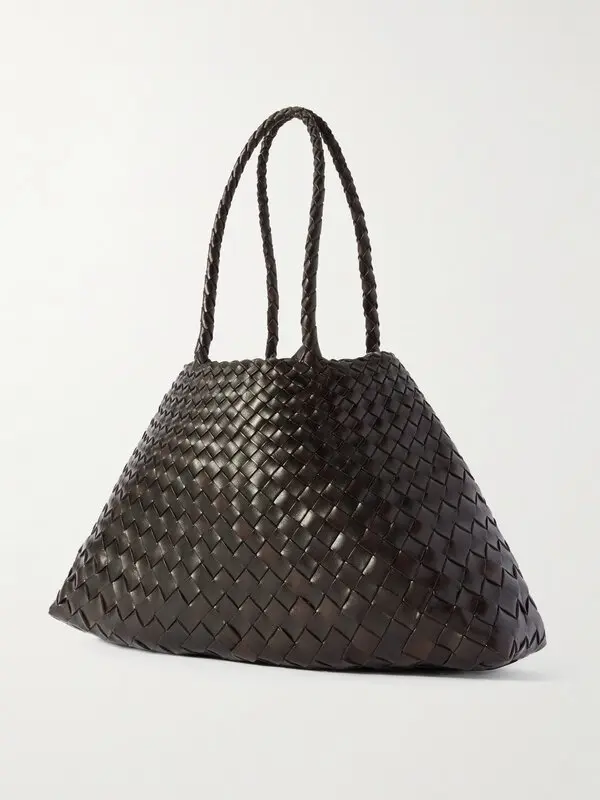 Dragon Diffusion Santa Croce Big Woven Leather Tote - Brown