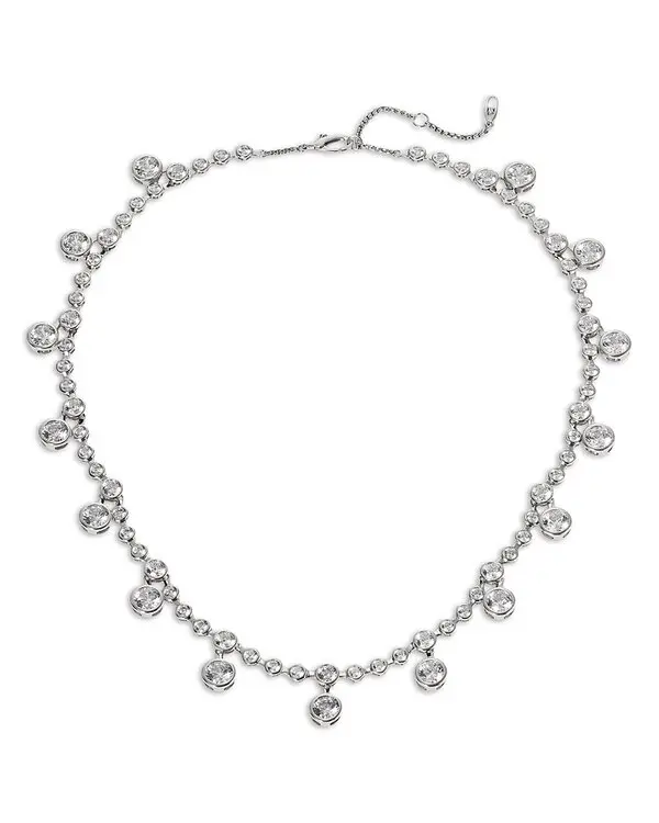 Nadri Bklyn Cubic Zirconia Bezel Collar Necklace - Silver