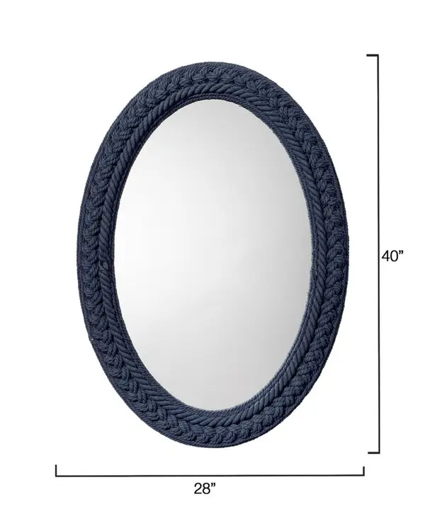 JAMIE YOUNG CO. Club Cotton Rope Braided Oval Wall Mirror
