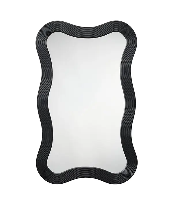 JAMIE YOUNG CO. Deli Wavy Bamboo Wall Mirror - Black