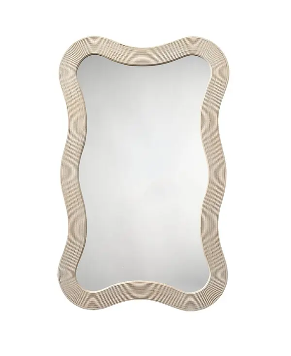 JAMIE YOUNG CO. Deli Wavy Bamboo Wall Mirror - Cream