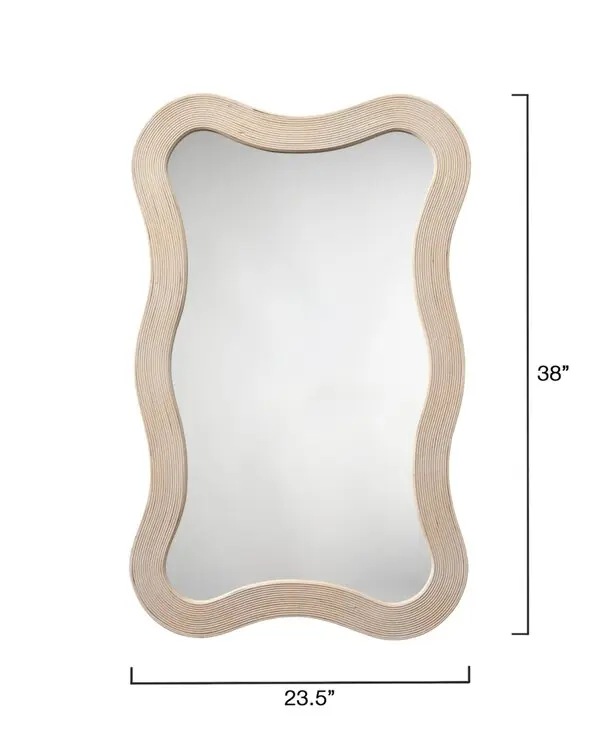 JAMIE YOUNG CO. Deli Wavy Bamboo Wall Mirror - Cream