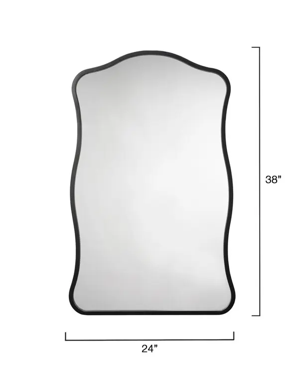 JAMIE YOUNG CO. Aurora Wavy Iron Wall Mirror - Black