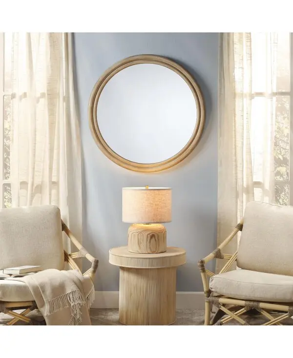 JAMIE YOUNG CO. Riley Wood Round Wall Mirror