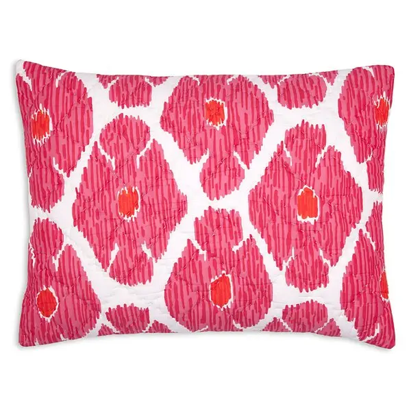 JOHN ROBSHAW Poppy Azalea Ikat King Sham - Azalea Pink