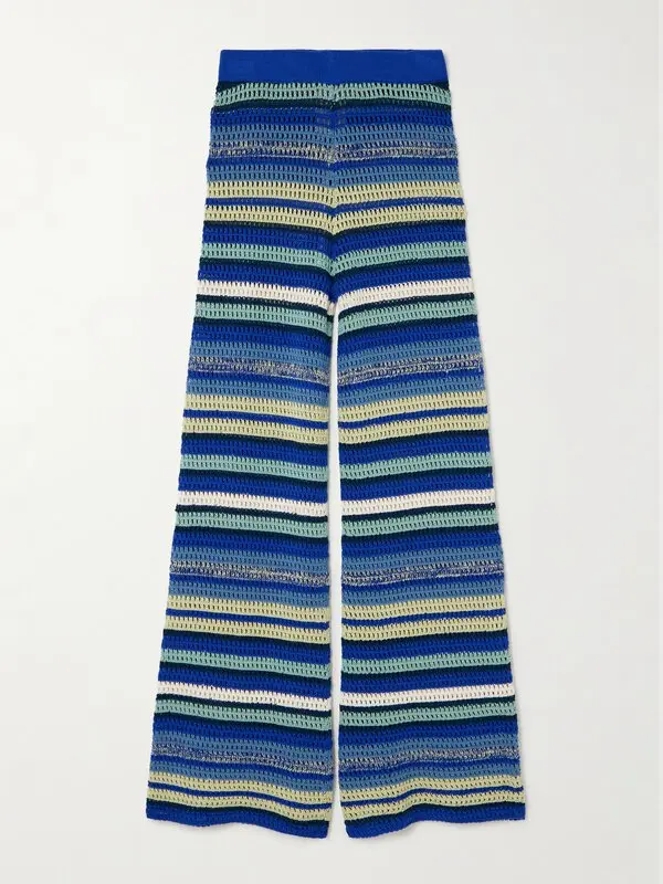 Escvdo Nevado Crocheted Flared Pants
