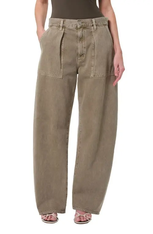 AGOLDE Sefton Pleated Barrel Jeans - Cholla