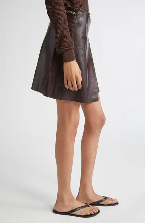 Paloma Wool Sandi Leather Wrap Skirt