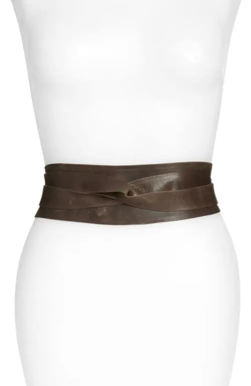 ADA Leather Wrap Belt - Chocolate