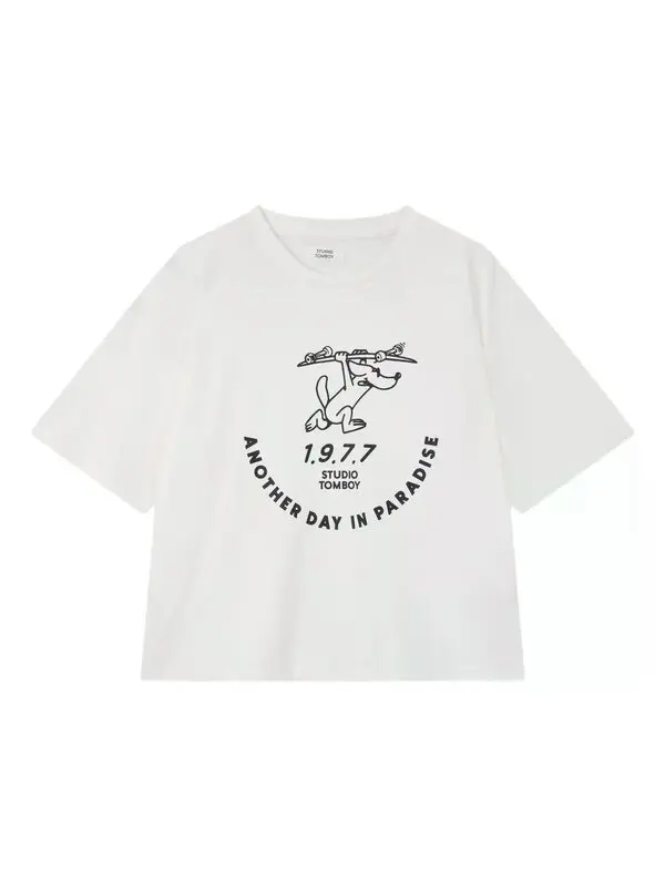 STUDIO TOMBOY Graphic-print T-shirt - White