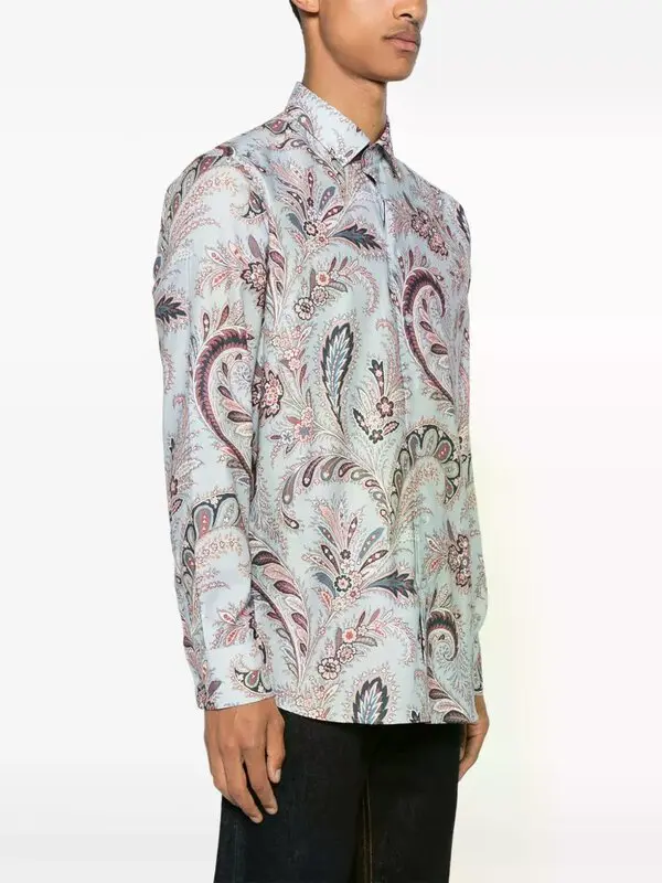 Etro Paisley-print Shirt - Blue
