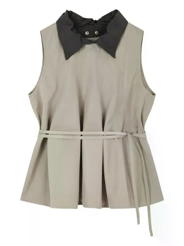 STUDIO TOMBOY Pleated Sleeveless Blouse