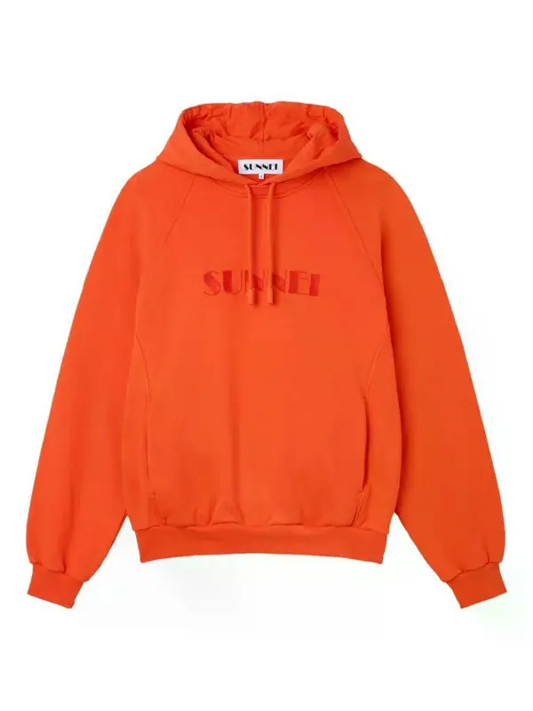 Sunnei Logo-text Hoodie - Orange