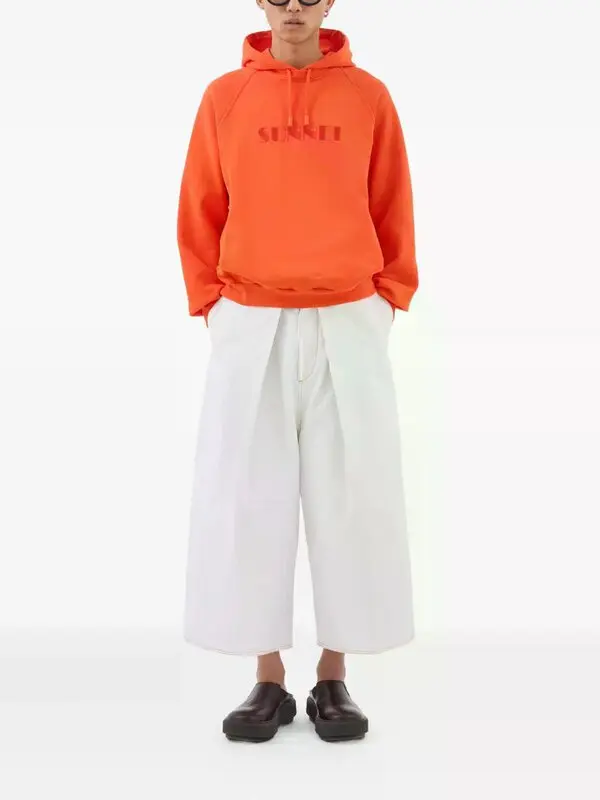 Sunnei Logo-text Hoodie - Orange