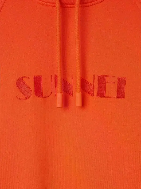 Sunnei Logo-text Hoodie - Orange