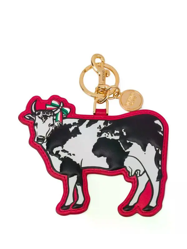 Moschino Cow Keyring - Red
