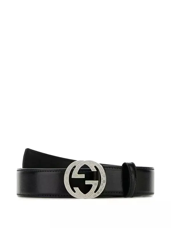 Gucci Interlocking G Buckle Belt - Black