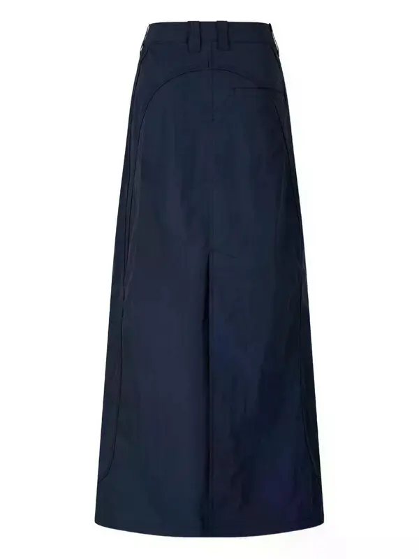 STUDIO TOMBOY Pleated A-line Maxi Skirt - Blue