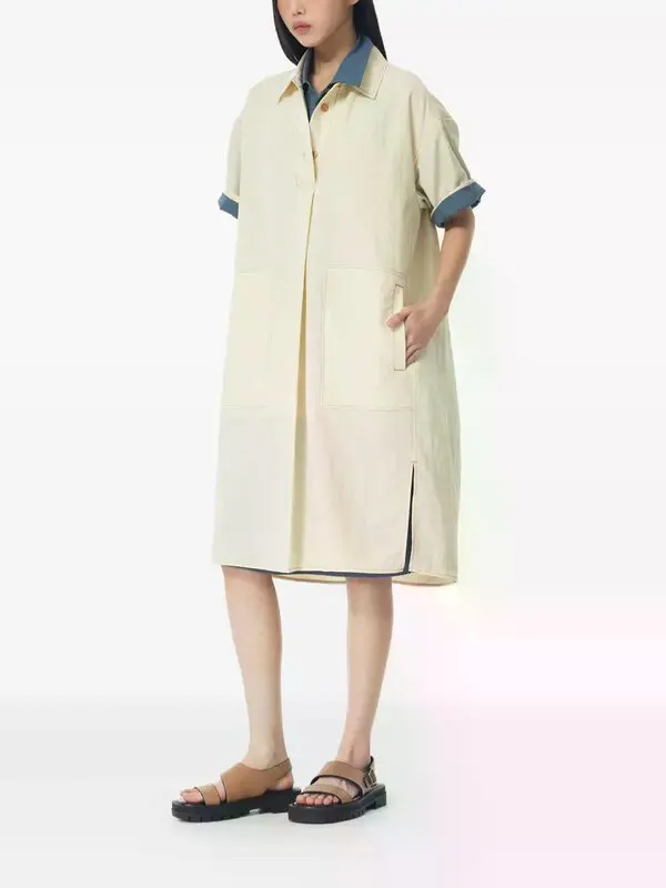 STUDIO TOMBOY Dual-pocket Midi Shirt Dress