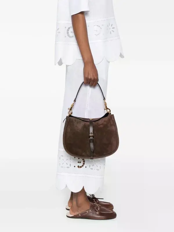 Etro Medium Suede Pony Bag - Brown