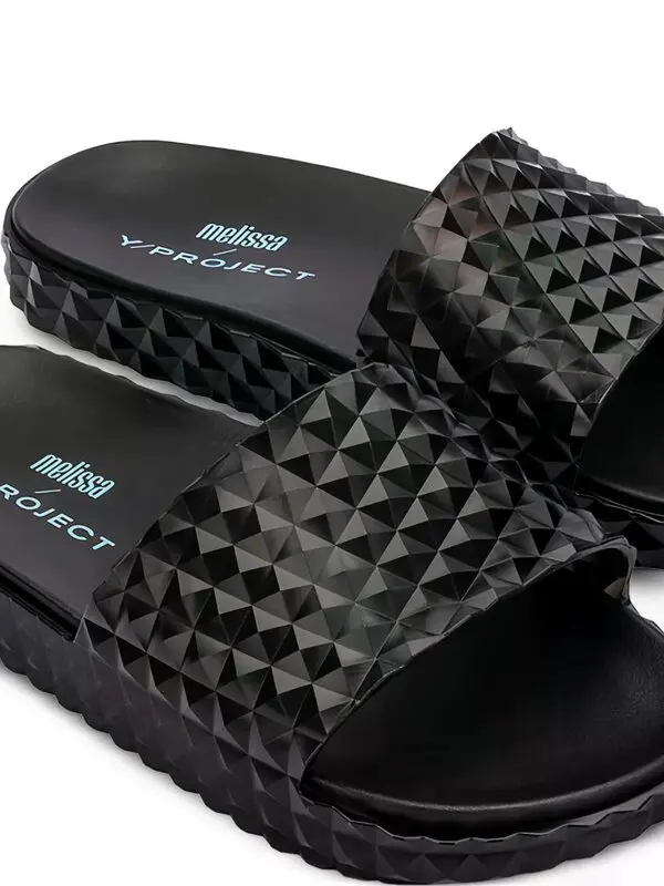 Y/project X Melissa Court Slides - Black