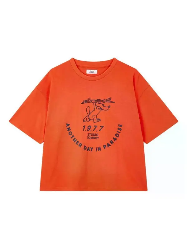 STUDIO TOMBOY Graphic-print T-shirt - Orange