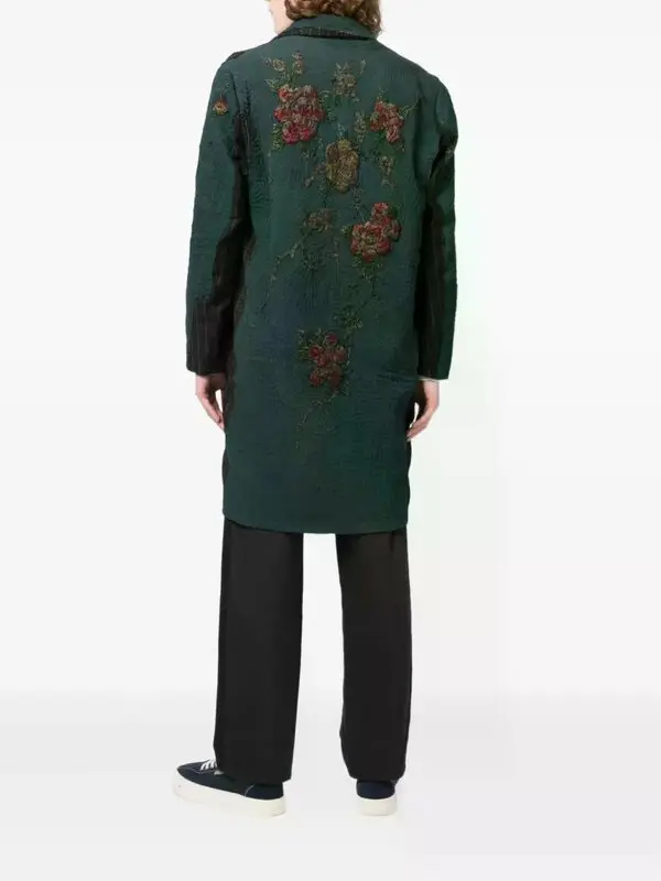 By Walid Patchwork Button-up Coat