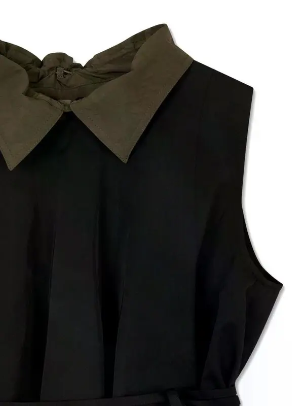 STUDIO TOMBOY Plissé Peplum Sleeveless Top - Black