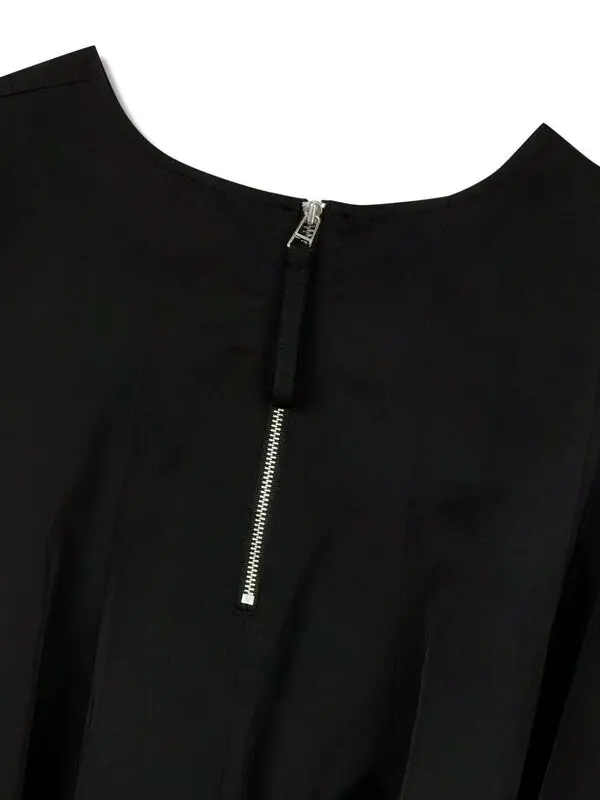STUDIO TOMBOY Plissé Peplum Sleeveless Top - Black