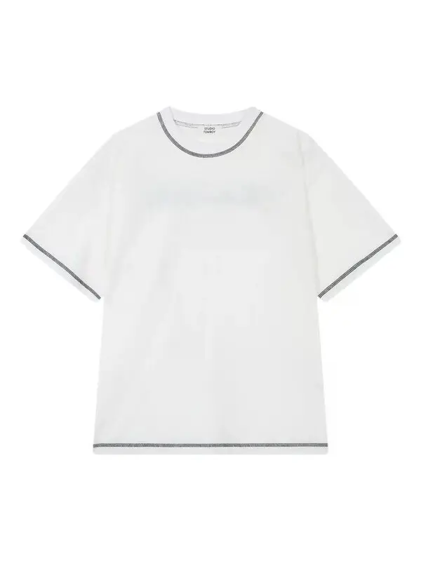 STUDIO TOMBOY Contrasting-trim T-shirt
